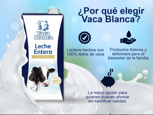 Vaca blanca de tiendas 3B | Tiendas 3B, tu despensa inteligente